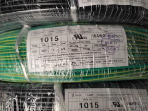 UL1015 AWG10 녹/황색(내열온도105도,VW-1,FT1,AWM) - 마이크로케이블 - 여기에 산업플라자
